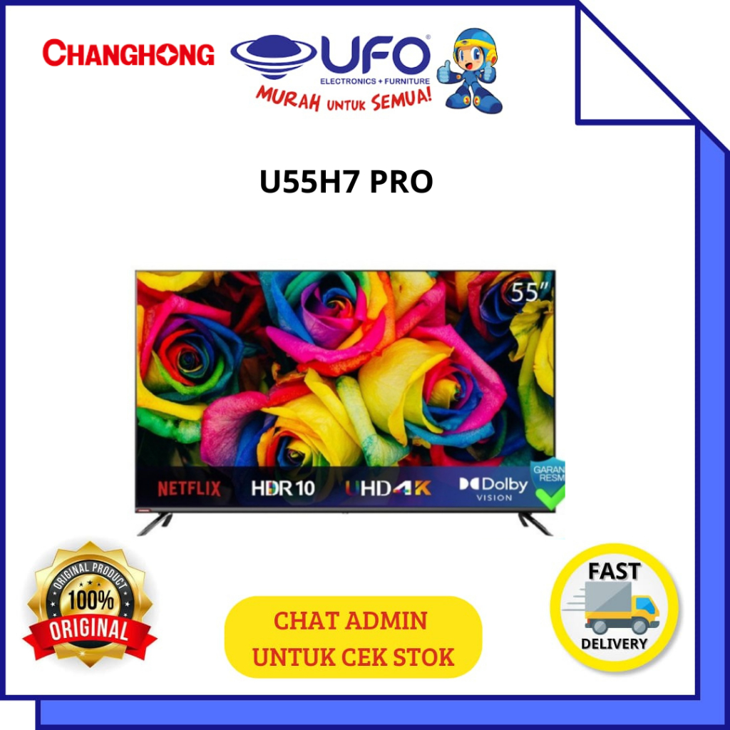 Jual CHANGHONG U55H7 PRO Led google Tv 55 Inch | Shopee Indonesia