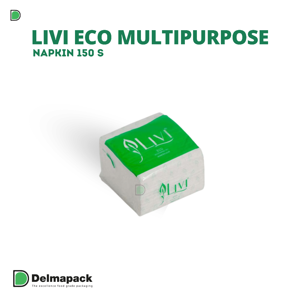 Jual Tissue Livi ECO Multipurpose napkin 150s 2ply / Tissue meja makan ...