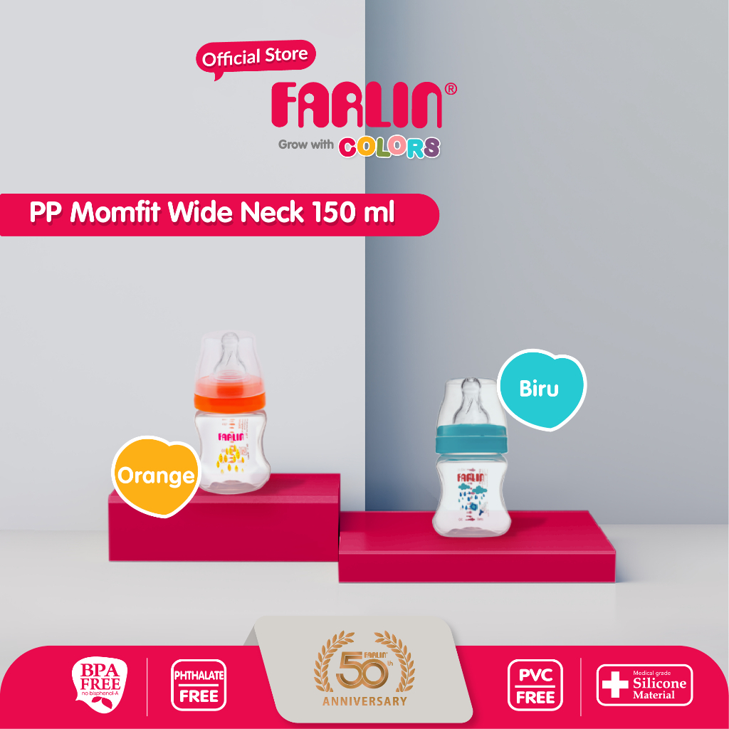 Jual Farlin MomFit PP Wide Neck Feeding Bottle - 150 ml - Botol Susu Bayi | Shopee Indonesia