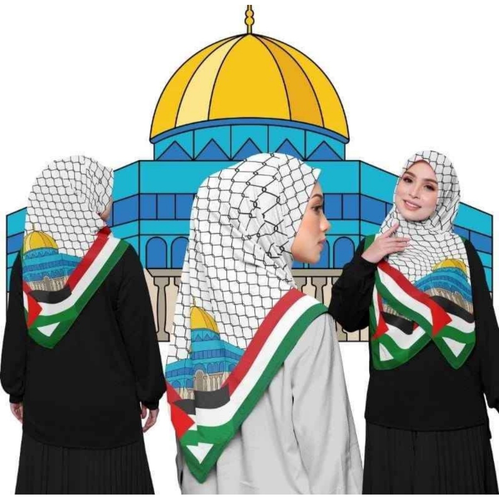 Jual Krudung / Kerudung / Hijab / Jilbab Motif Palestine / Palestina ...