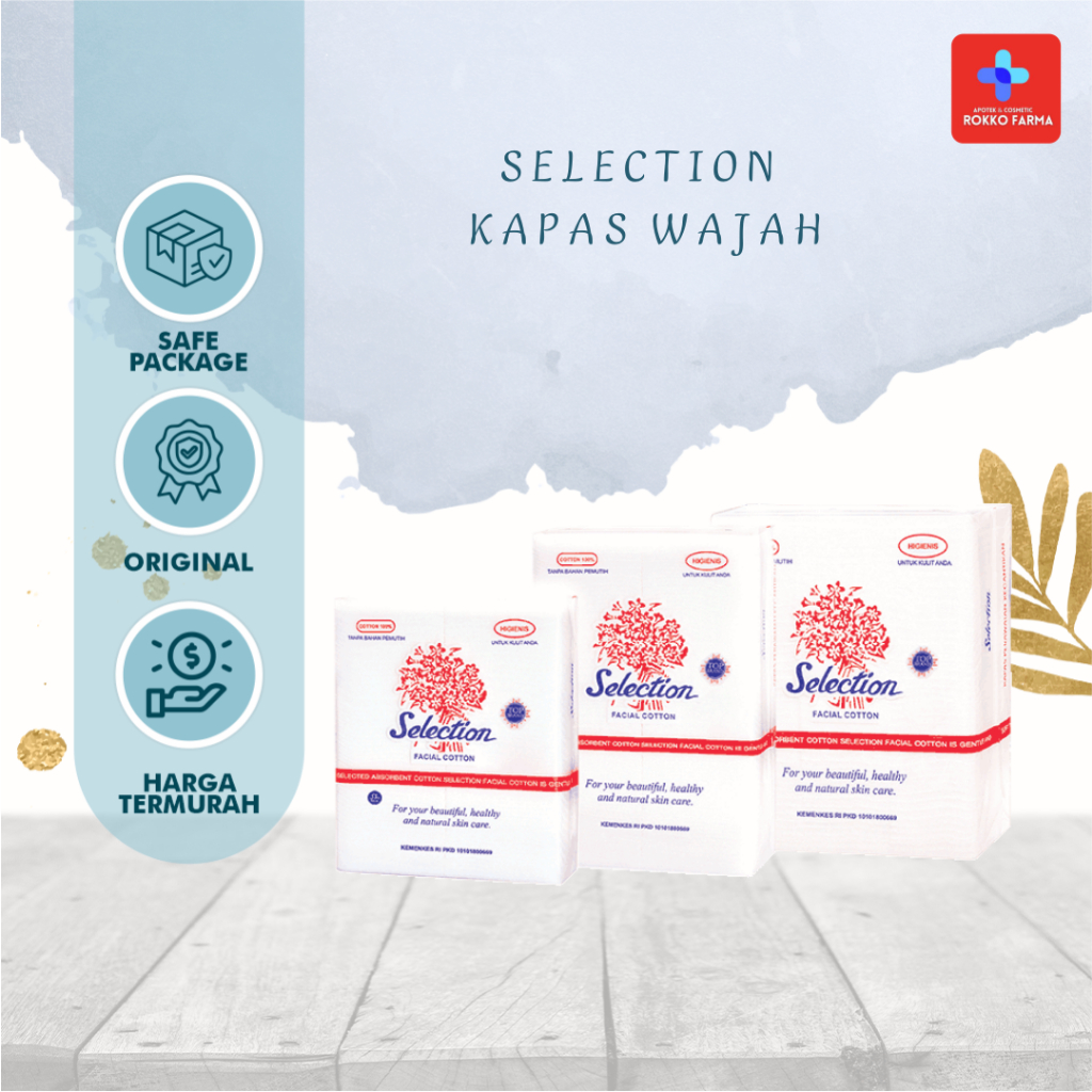 Jual SELECTION FACIAL COTTON 35GR / KAPAS WAJAH | Shopee Indonesia