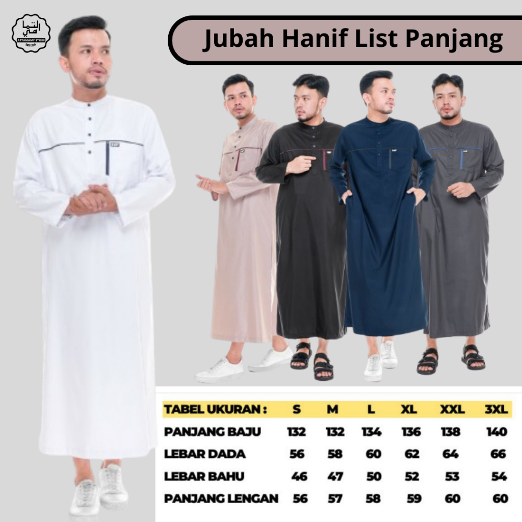 Jual Gamis Jubah Pria Laki Ikhwan Baju Pakaian Muslim Lengan Panjang ...