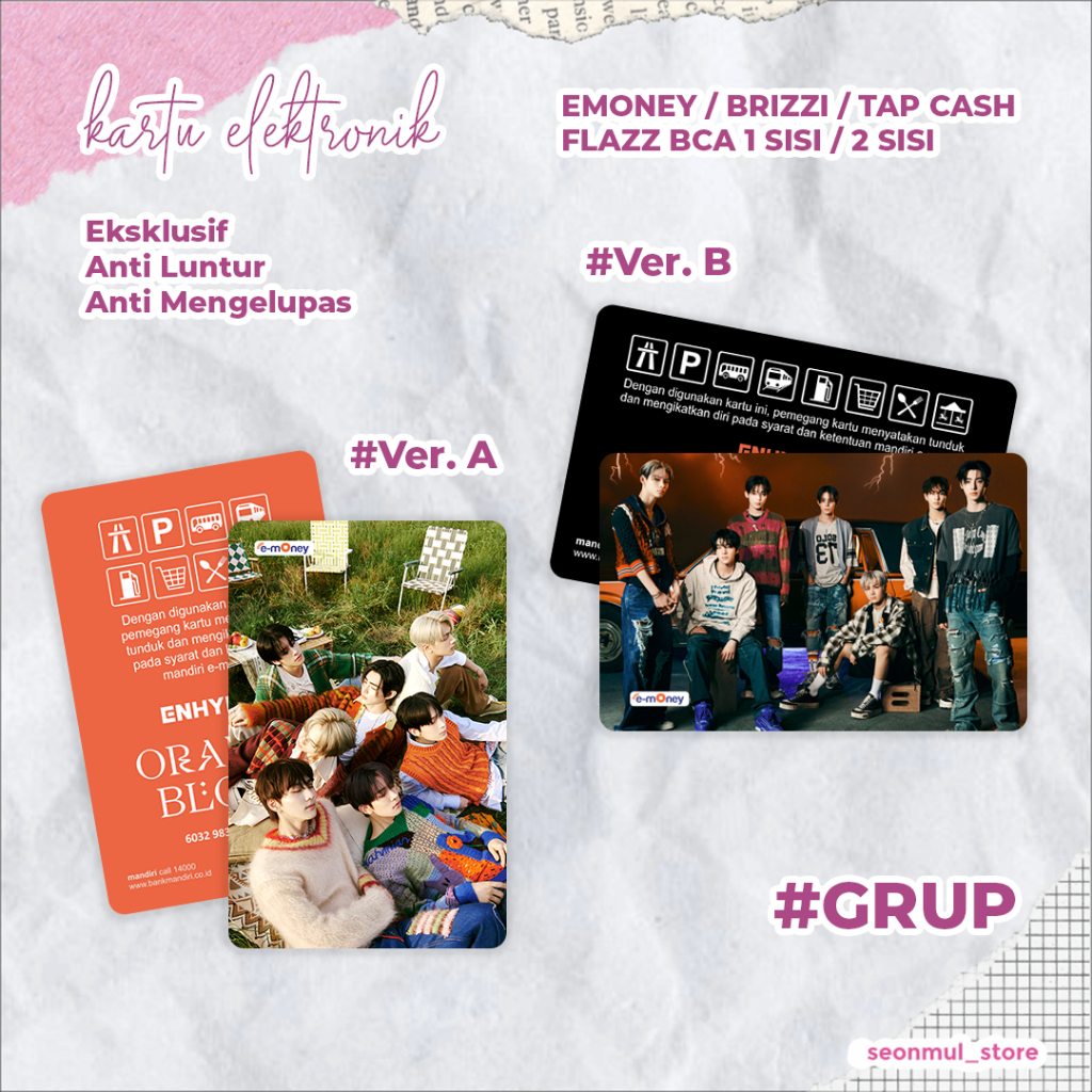 Jual EMONEY BRIZZI FLAZZ TAPCASH / ENHYPEN ORANGE BLOOD / ENHA / SWEET ...