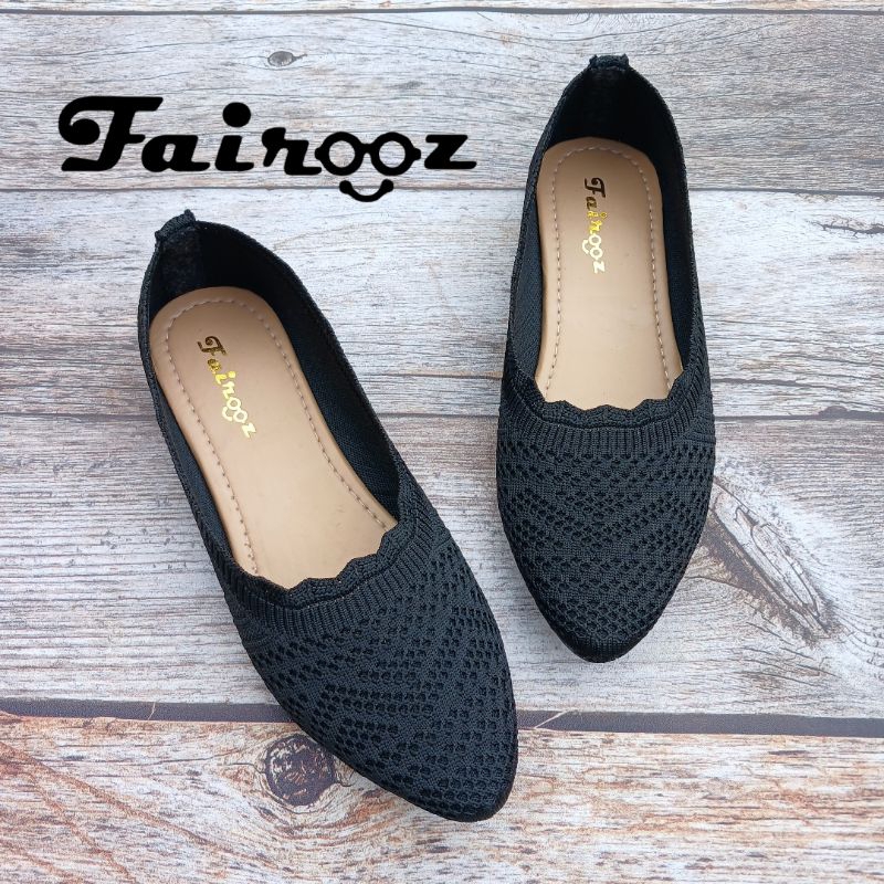 Jual Fairooz - Sepatu Wanita Flat Shoes Rajut Import | Shopee Indonesia