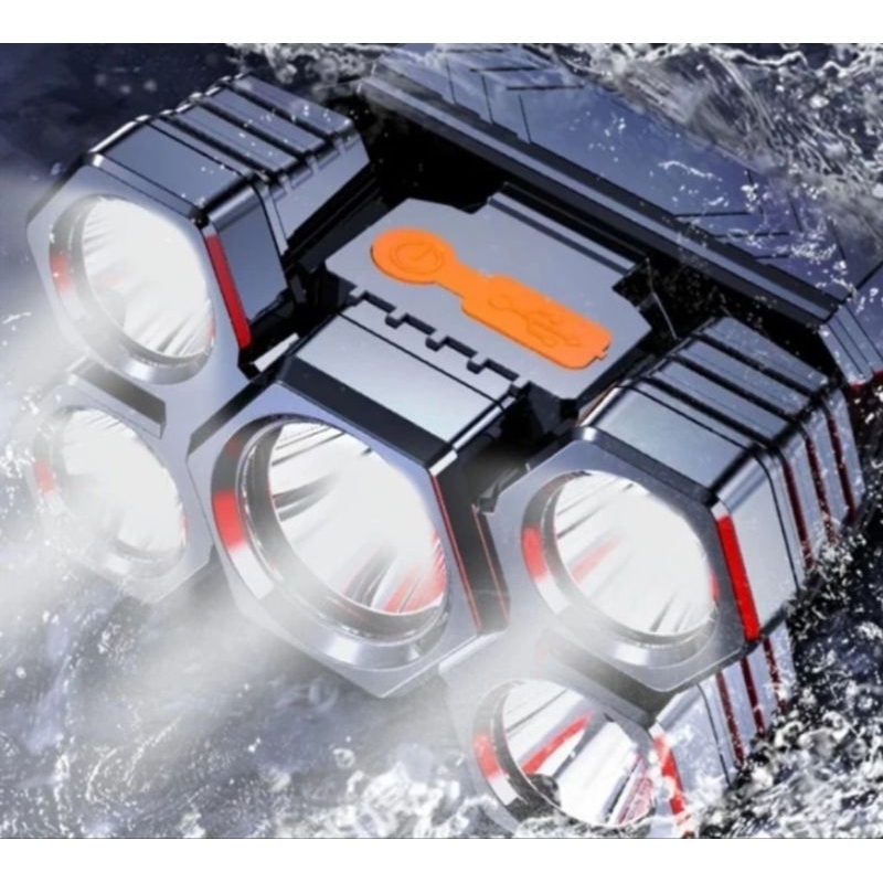 Jual Senter kepala mini 5 Led / Headlamp Usb chargeable / mini led 30W ...