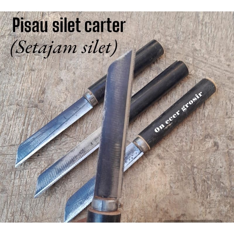 Jual Pisau dapur,pisau silet carter ketajaman setajam silet | Shopee ...