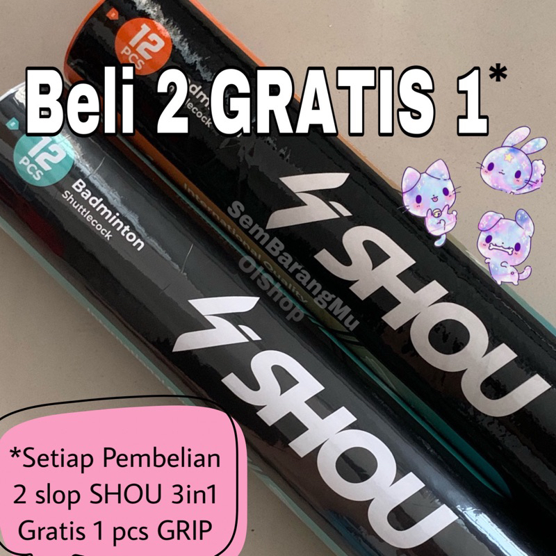 Jual Shuttlecock Kok SHOU 3 in 1 Tosca/Orange/Pink 100% Original ...