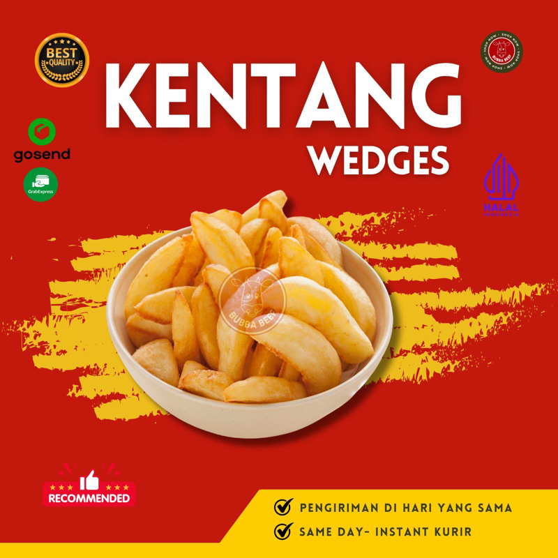 Jual (BISA INSTANT) Kentang Wedges Frozen 500g | Potato Wedges 500g ...