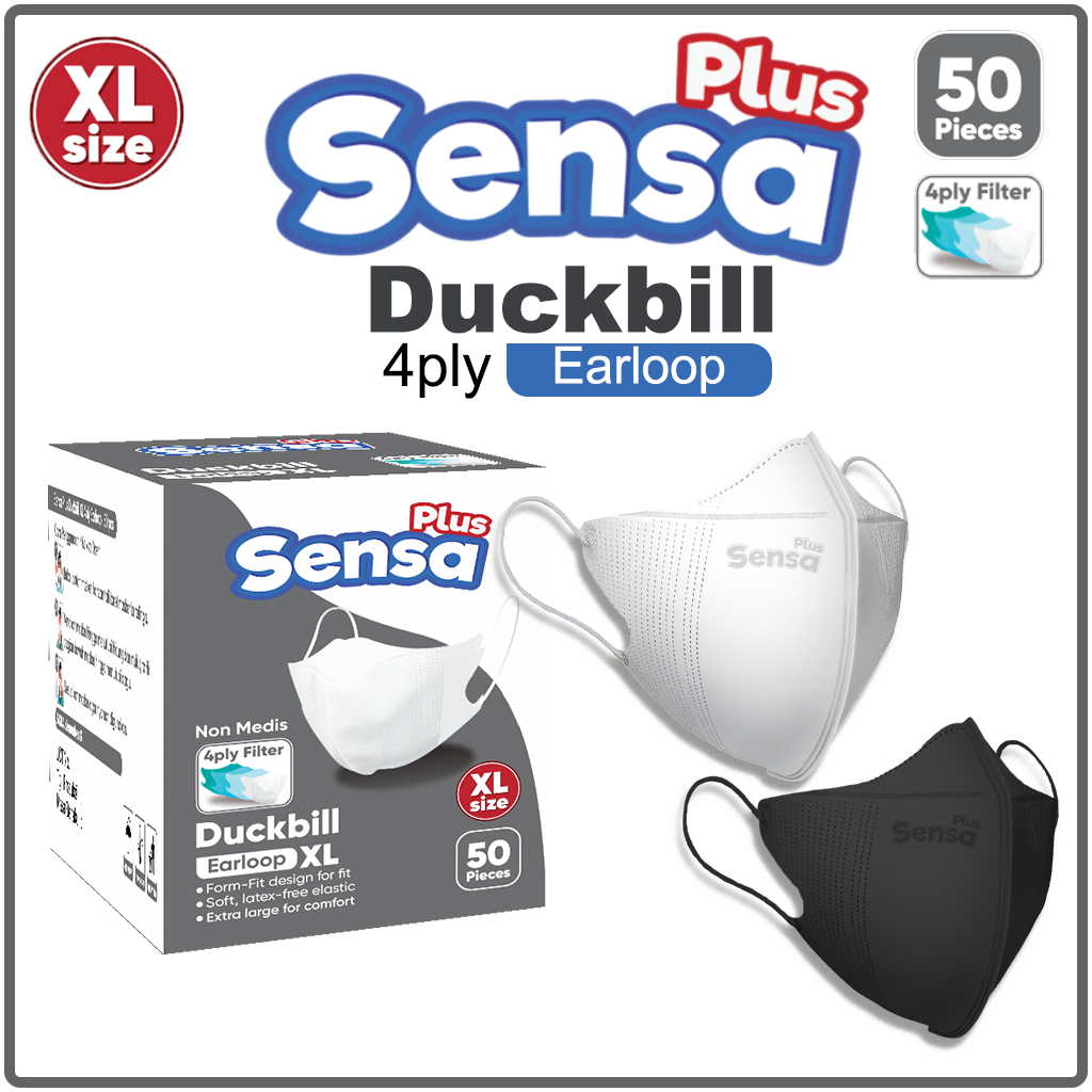 Jual Masker Sensa Plus Duckbill Earloop 4ply XL 50 pcs | Shopee Indonesia