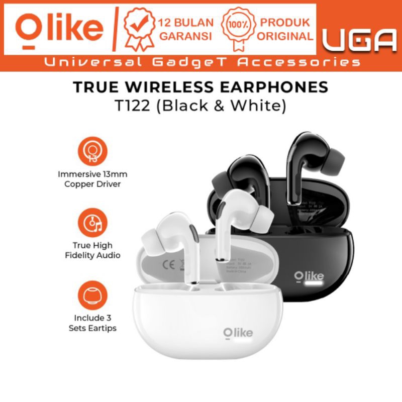 Jual TWS Olike T122 True Wireless Earbuds Headset Bluetooth 5.3 Super Bass Original | Shopee ...