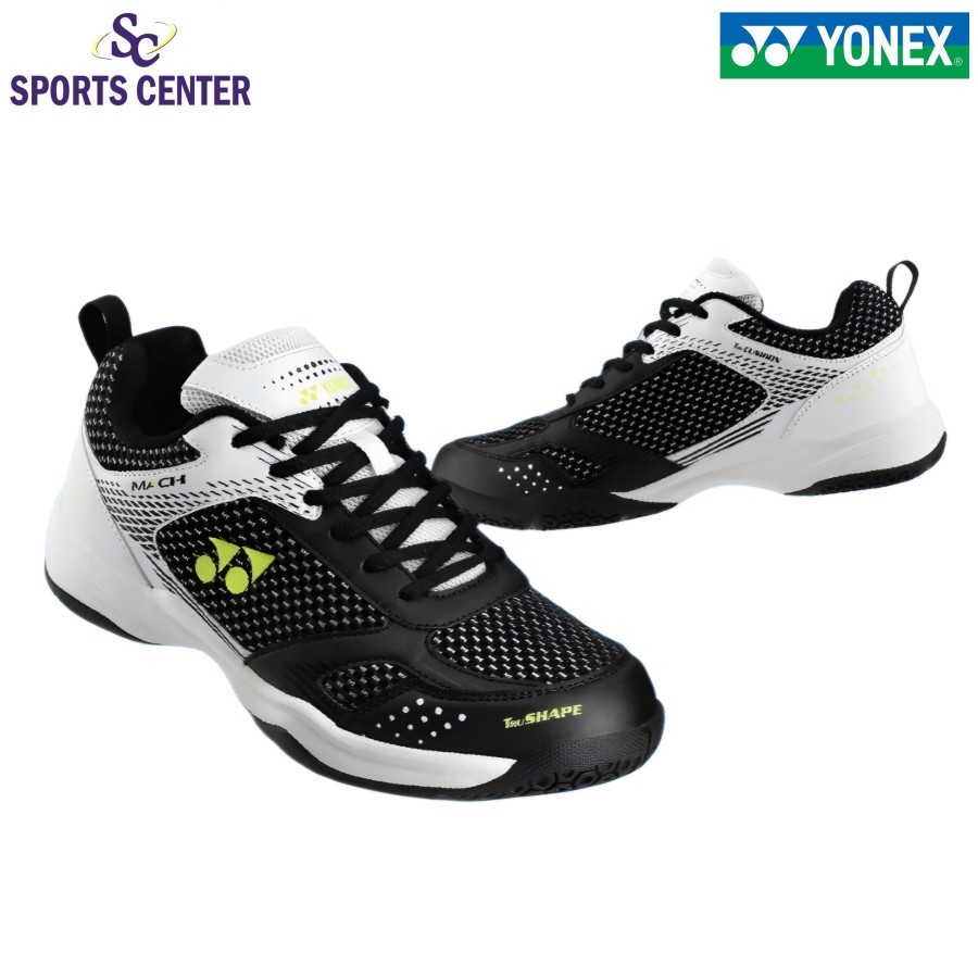 Jual New Sepatu Badminton Yonex Mach Black / Pearlized White | Shopee ...