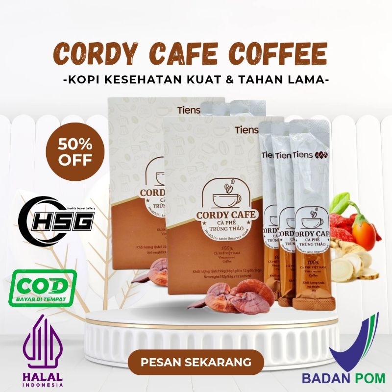 Jual Cordy Cafe Original - Kopi Tiens Kuat Tahan Lama 100% Originall ...