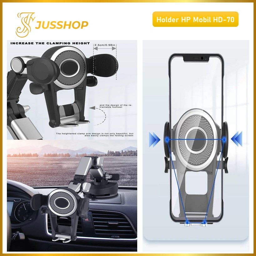 Jual Holder Mobil HP HD-70 Phone Holder Universal Hp Serbaguna 360 ...