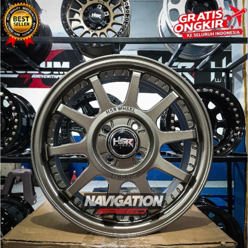 Jual Pelak Velg Racing Hsr Gymkana R15 Buat Mobilio Agya Sigra Brio dll Ring 15 Hole Bronze ...