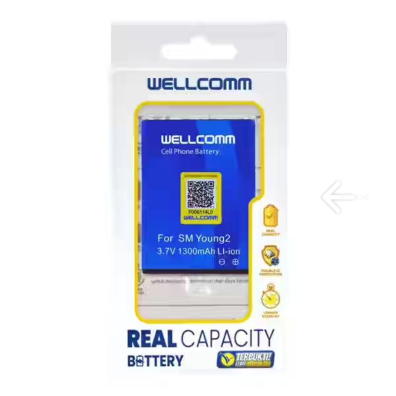 Jual Baterai Samsung Young2 (SM-G130H) Wellcomm Double IC 1300mAh ...