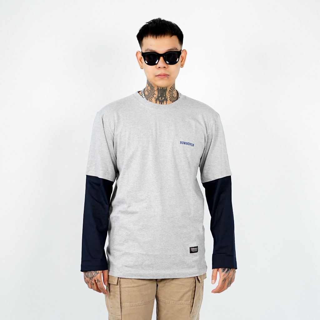 Jual Rown Division Official Double Sleeve - Rowndvsn Kaos Double Layer ...