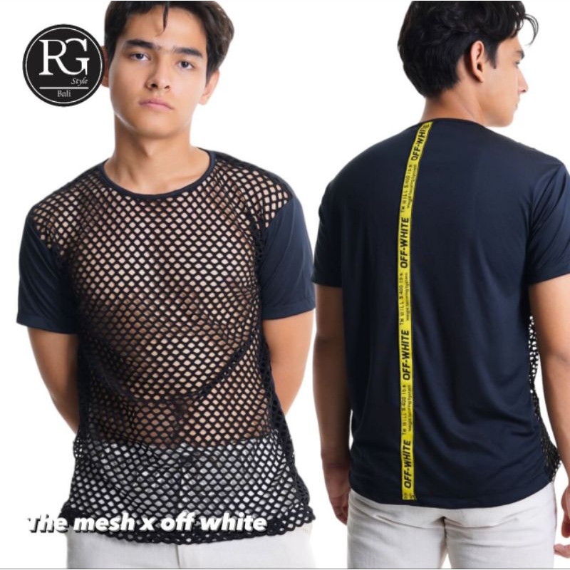 Jual RG STYLE BALI | THE MESH OFF WHITE | kaos jaring jaring premium ...