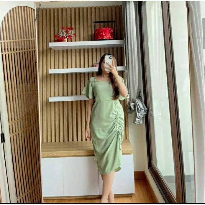 Jual RD FASHION - NEW DRESS SERUT LAUREN DASTER BELAKANG KARET | Shopee ...