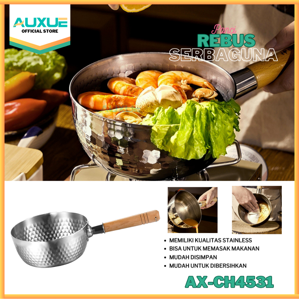 Jual AUXUE【COD】Panci Rebus Air Gangang Kayu / Panci Susu / Panci Air ...