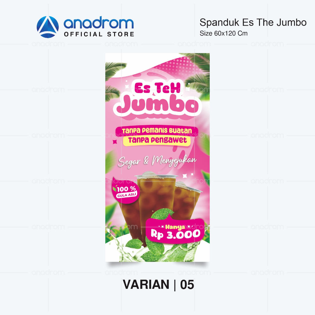 Jual Spanduk Es Teh Jumbo Custom | Banner Es TeH Jumbo Murah | Size ...