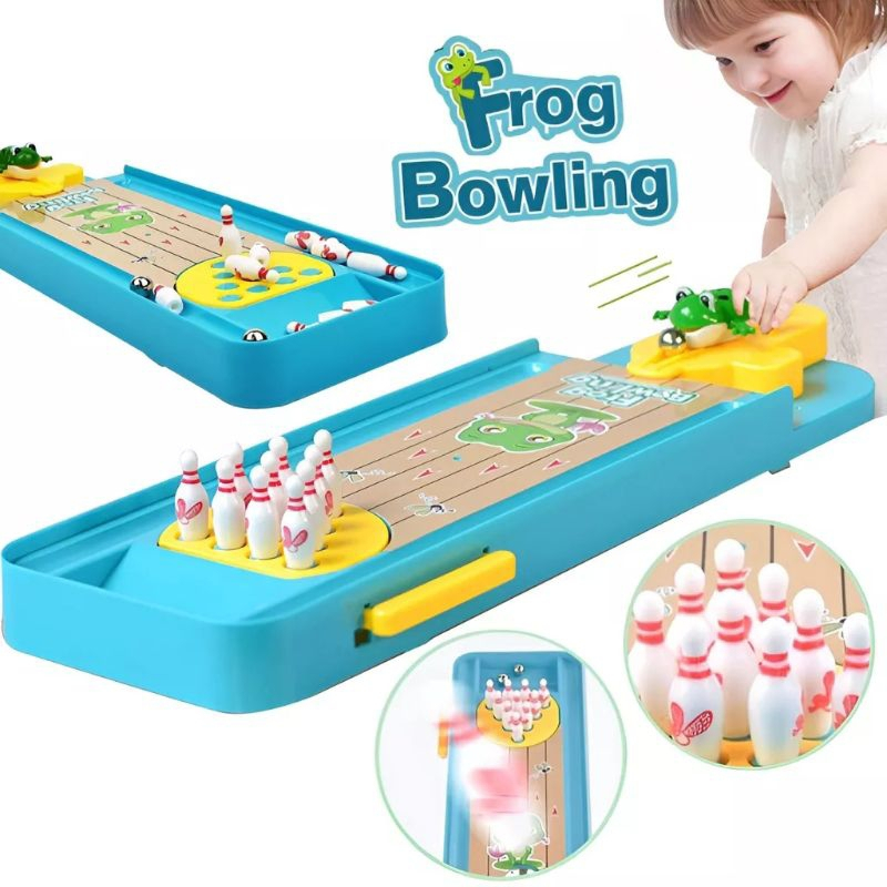 Jual Mainan Anak Frog Bowling Board Game - Bowling Katak / Kodok MIni ...