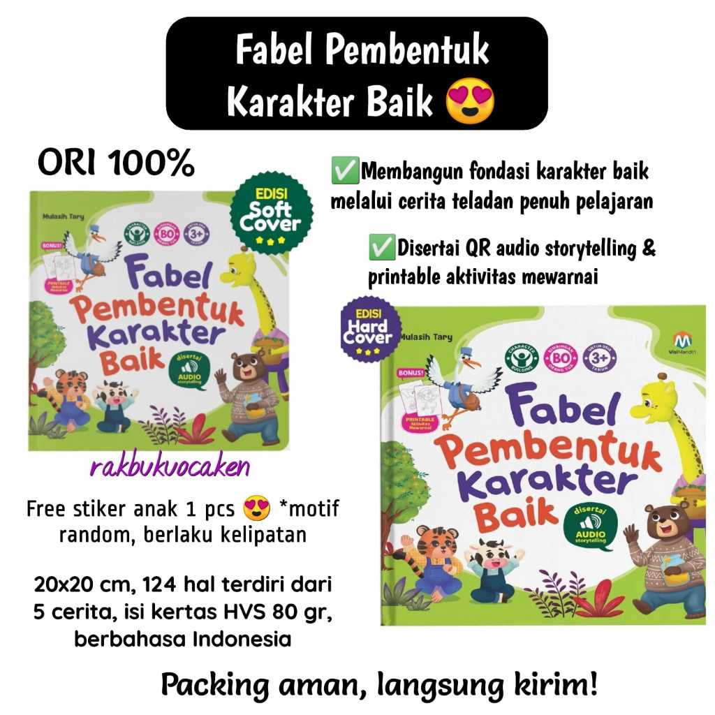 Jual READY Fabel Pembentuk Karakter Baik Buku Cerita Anak Buku Bacaan ... Jual READY Fabel Pembentuk Karakter Baik Buku Cerita Anak Buku Bacaan ...