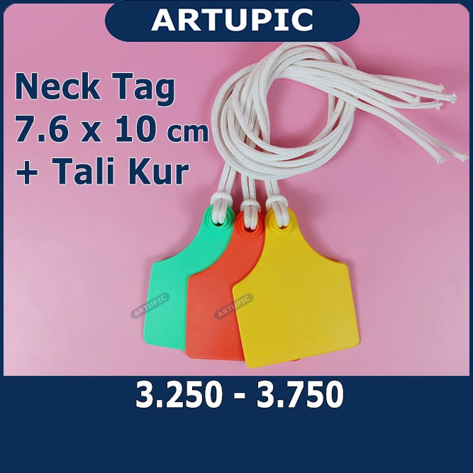 Jual NECK TAG 7.6x10 cm POLOS ECERAN TALI KUR Kalung Hewan Ternak Sapi ...
