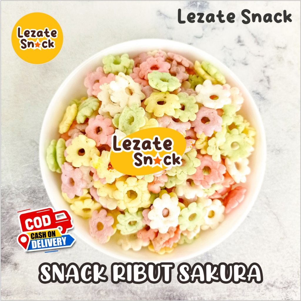 Jual Snack Ribut 200GR Kiloan Murah Enak Renyah / Pilus Sakura Warna ...