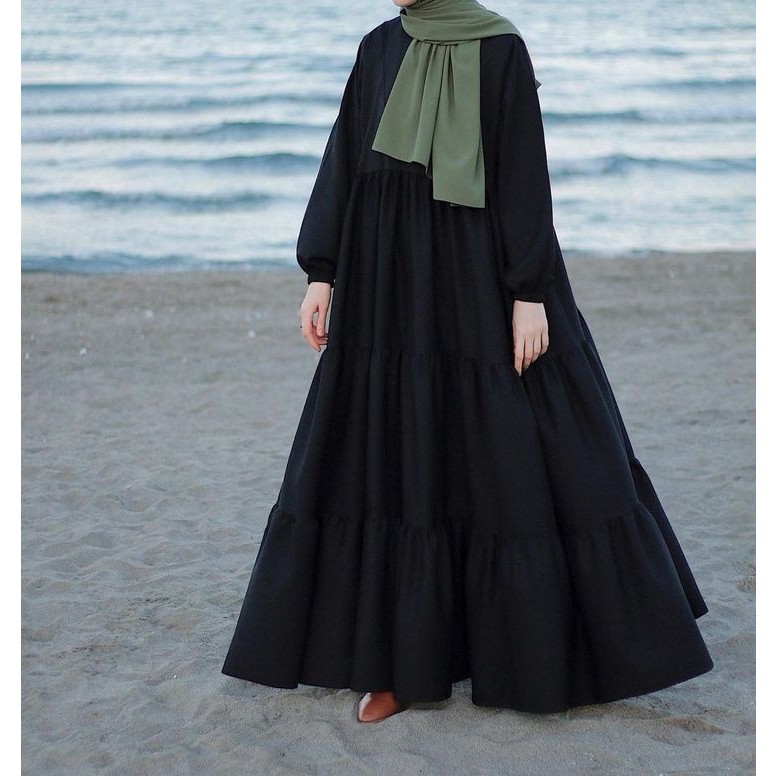 Jual DHANISA Dress Gamis Polos Kekinian Original Rayon Twill Premium ...