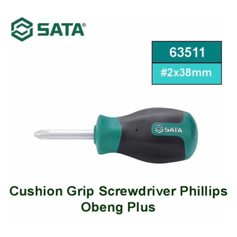 Jual SATA OBENG CEBOL PLUS 63511 CUSHION GRIP PHILLIPS SCREWDRIVER 2 X ...