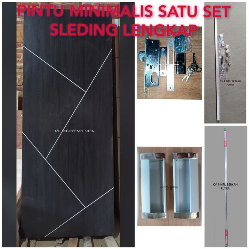 Jual PINTU MINIMALIS SATU SET SLEDING LENGKAP | Shopee Indonesia