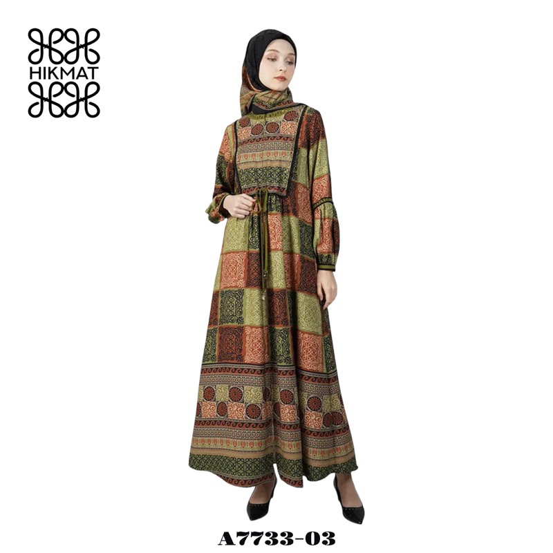 Jual ABAYA HIKMAT FASHION ORIGINAL A7733-03 | Shopee Indonesia