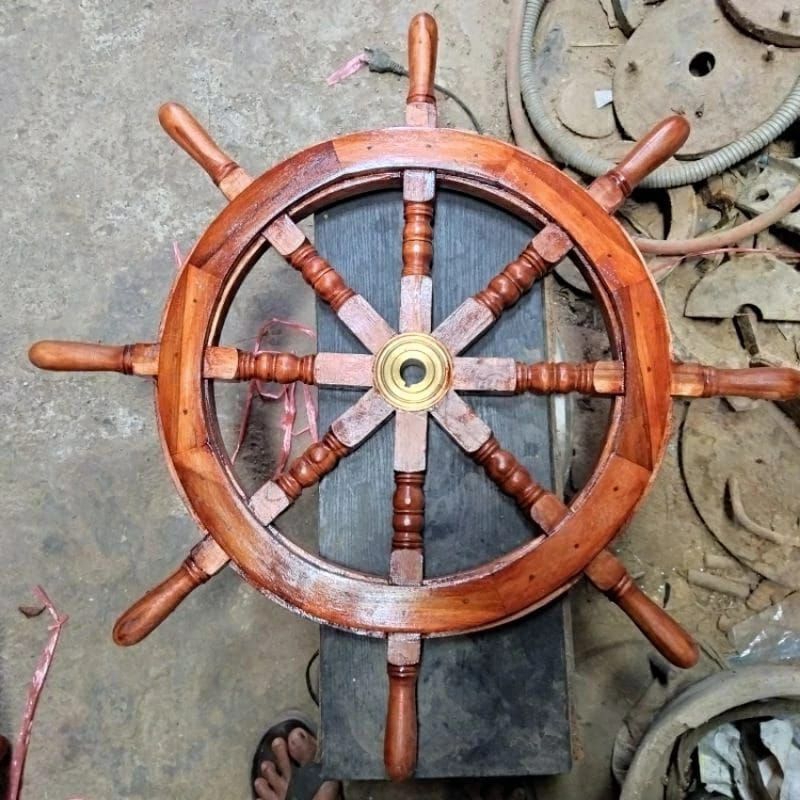 Jual SETIR KAPAL KEMUDI PERAHU 26 Inch (Kayu Jati) | Shopee Indonesia