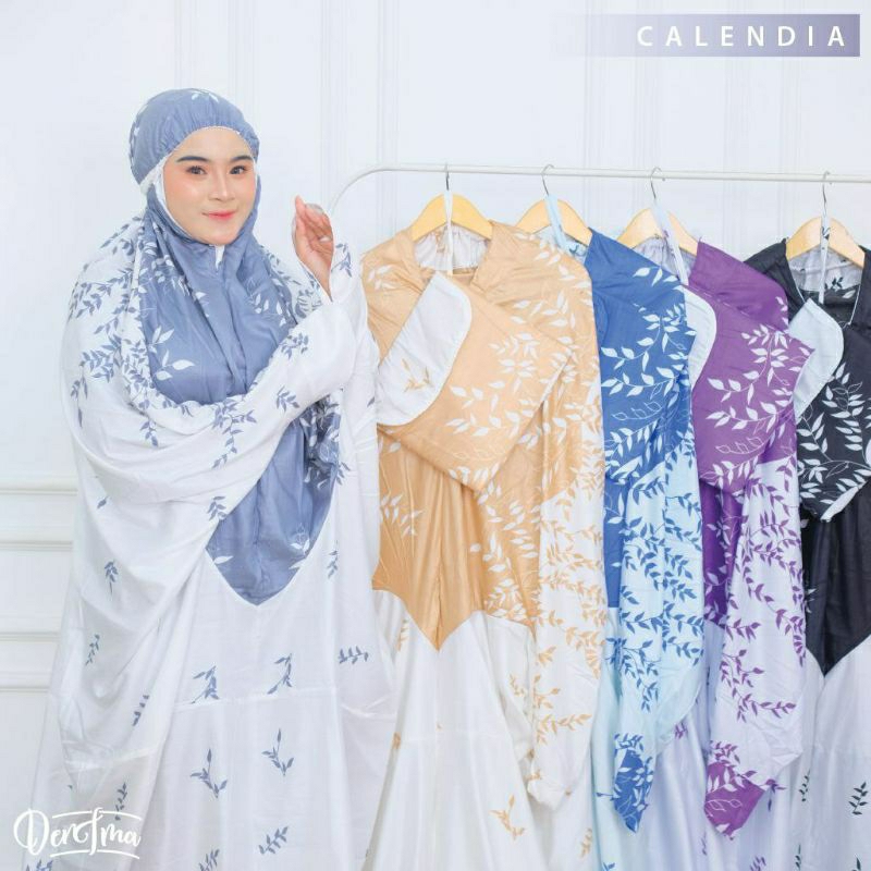 Jual mukena bali terusan jumbo dasaran putih calendia | Shopee Indonesia