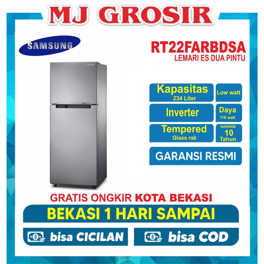 Jual KULKAS SAMSUNG RT 22FAR BDSA LEMARI ES 2 PINTU RT22FARBDB1 DIGITAL ...