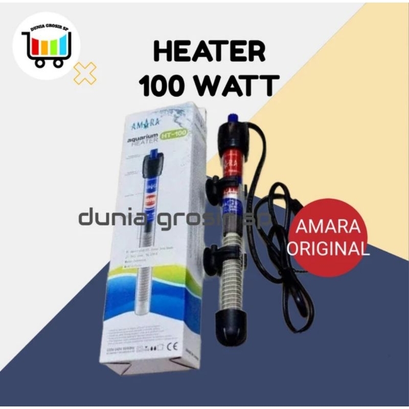 Jual HEATER PEMANAS SUHU AQUARIUM AQUASCAPE AMARA HT-100 100 WATT ...