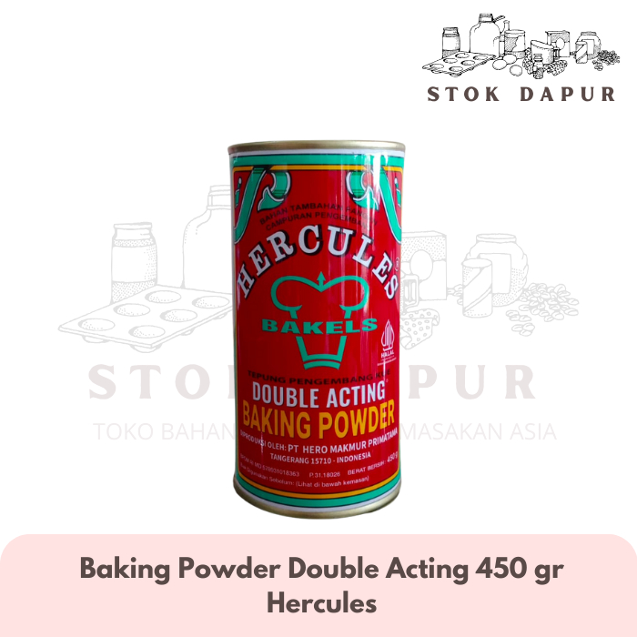 Jual Baking Powder HERCULES double acting kaleng 450 gr | Shopee Indonesia
