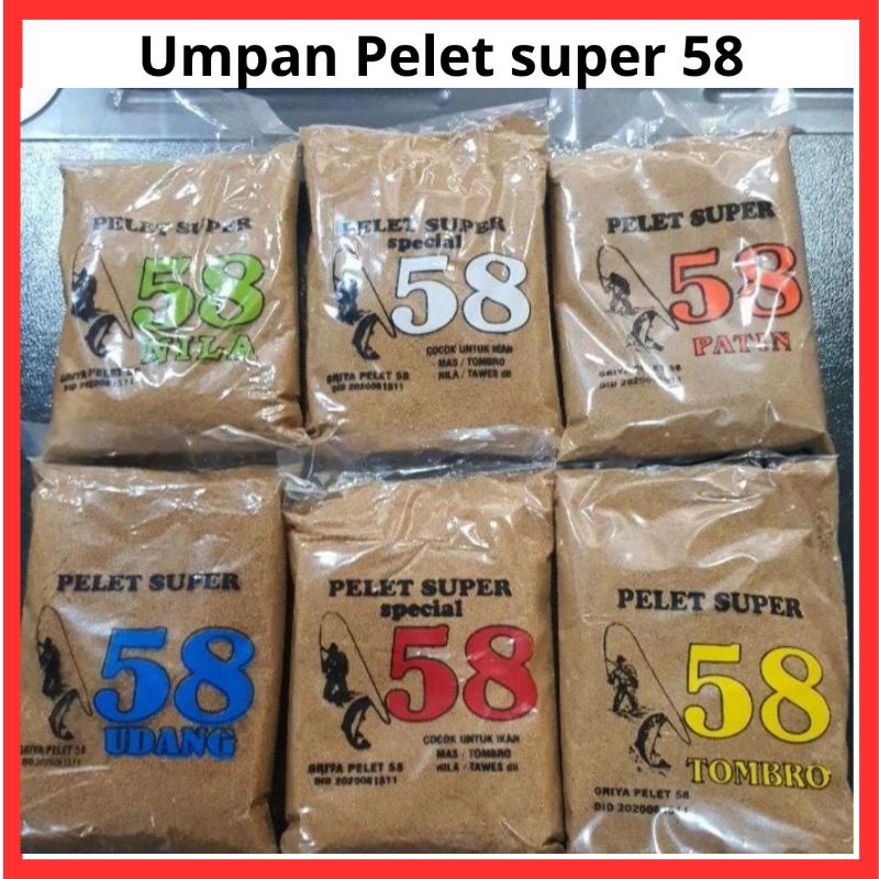 Jual umpan pelet super 58 pelet ikan patin , nila, ikan mas ,tombro ...