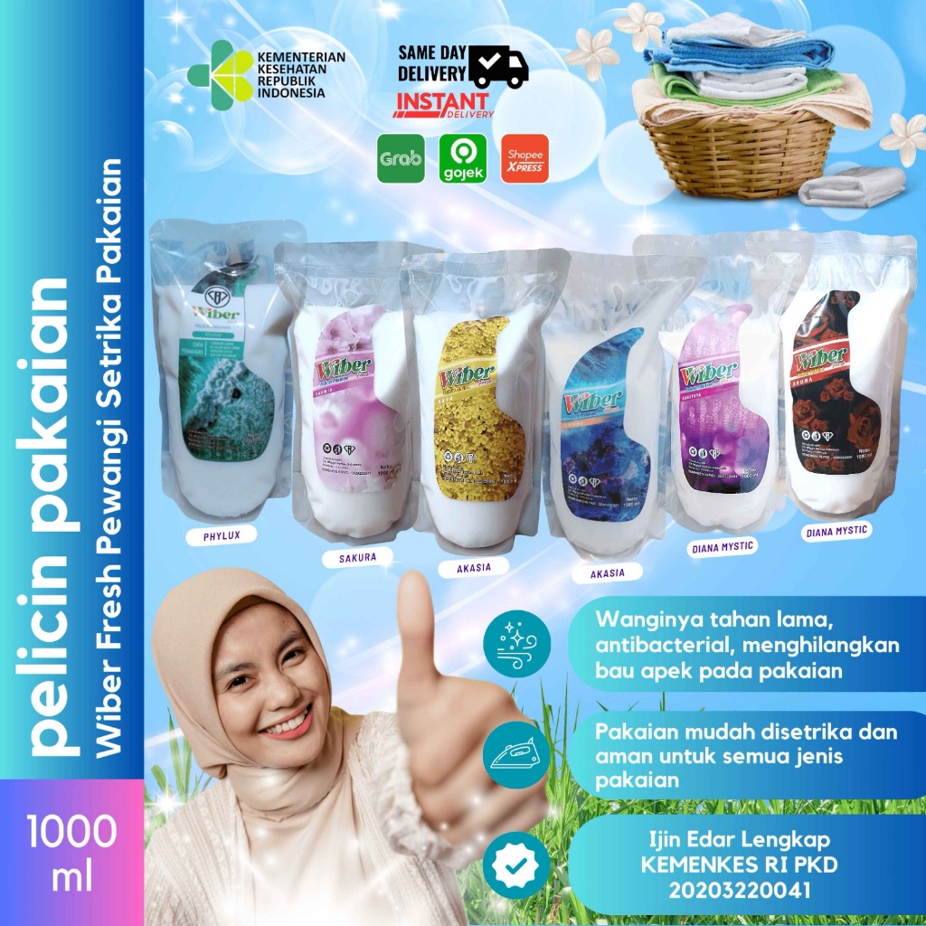 Jual Pewangi Pelicin Setrika Pakaian Laundry 1 Liter | Shopee Indonesia