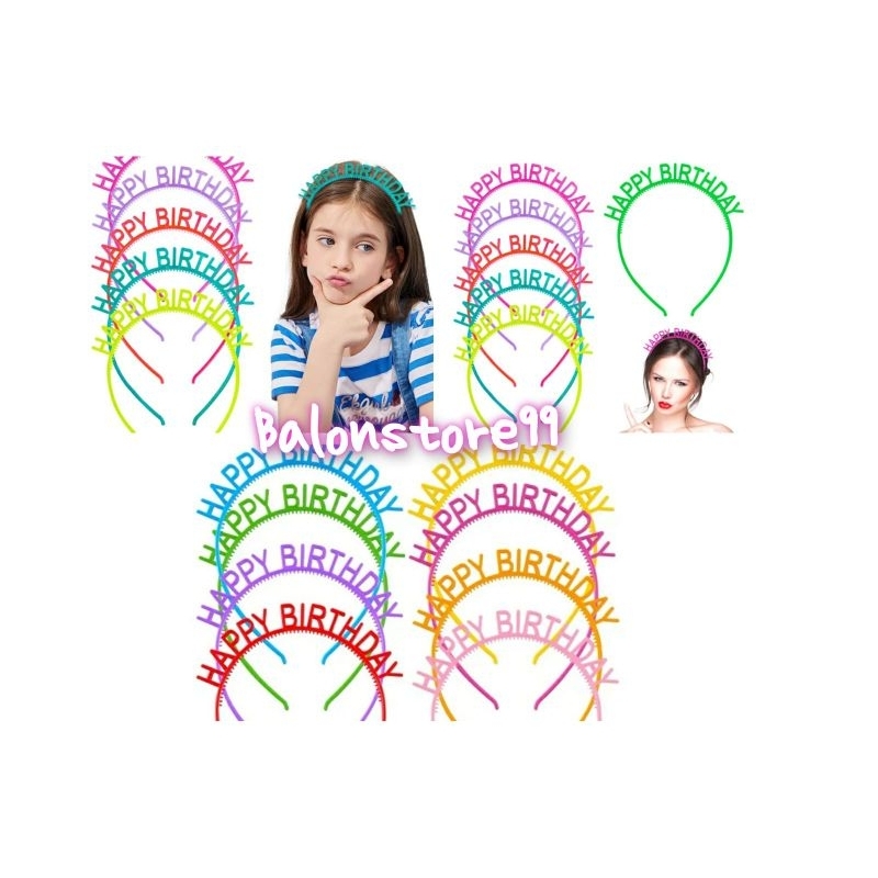 Jual Bando Happy Birthday / Bando Dewasa Dan Anak"/ Aksesoris Ulang ...