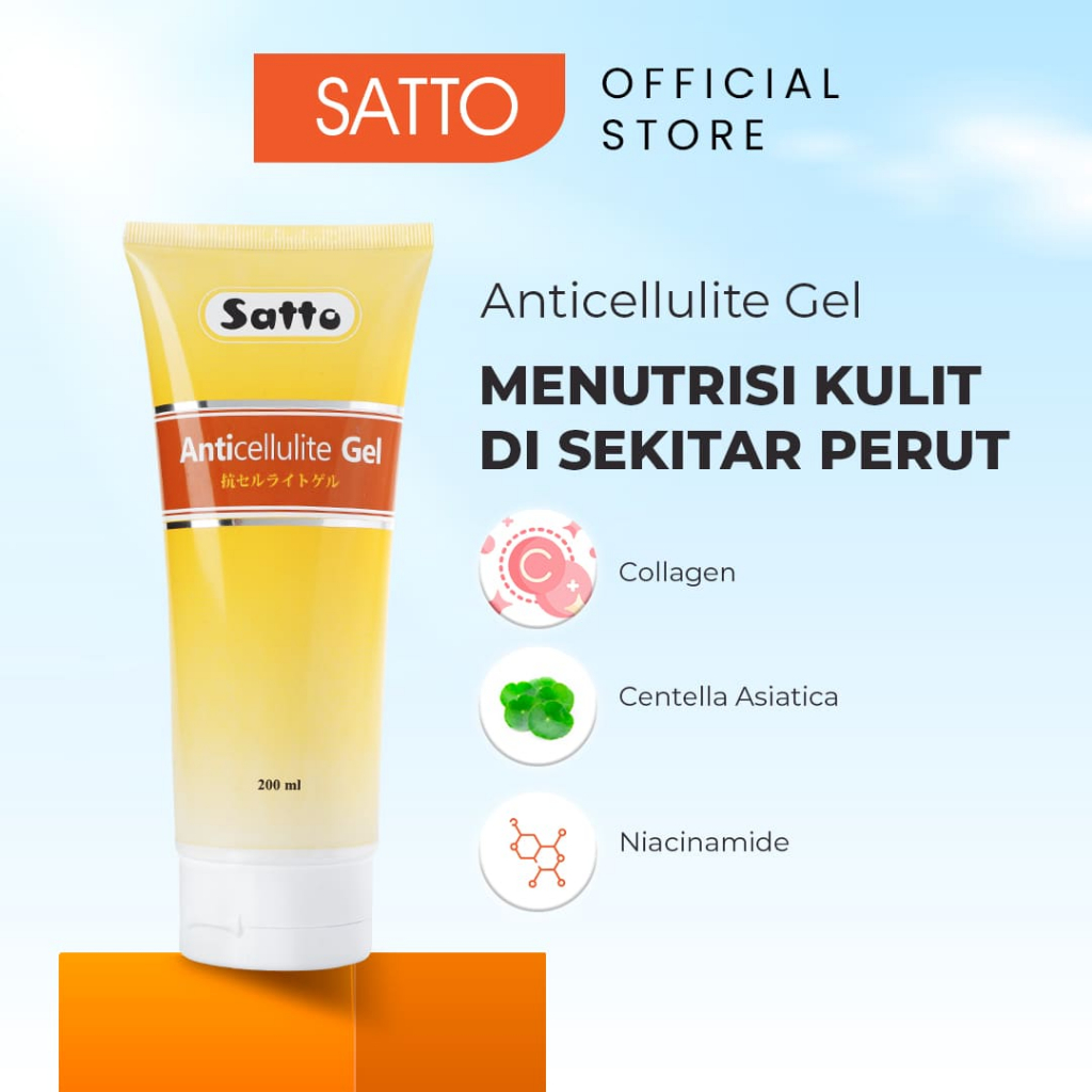 Jual Satto Gel Anti Selulit 200ML - Kencangkan Kulit Paha, Perut ...