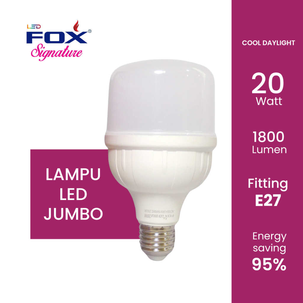 Jual FOX Signature Lampu LED Jumbo 20 Watt - Cahaya Putih | Shopee Indonesia