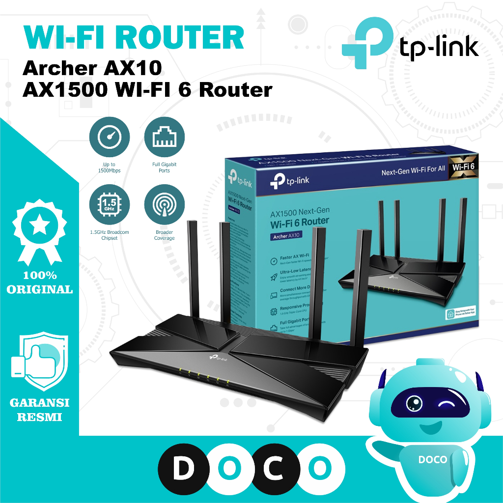 Jual TP-LINK Wireless Router Archer AX10 AX1500 6 Router Wifi Internet ...