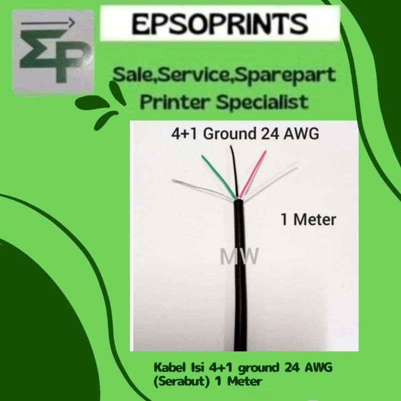 Jual Kabel Isi 4+1 ground 24 AWG (Serabut) 1 Meter | Shopee Indonesia