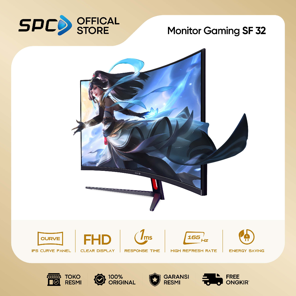 Jual Monitor Gaming SPC SF 32 inch curve | Shopee Indonesia