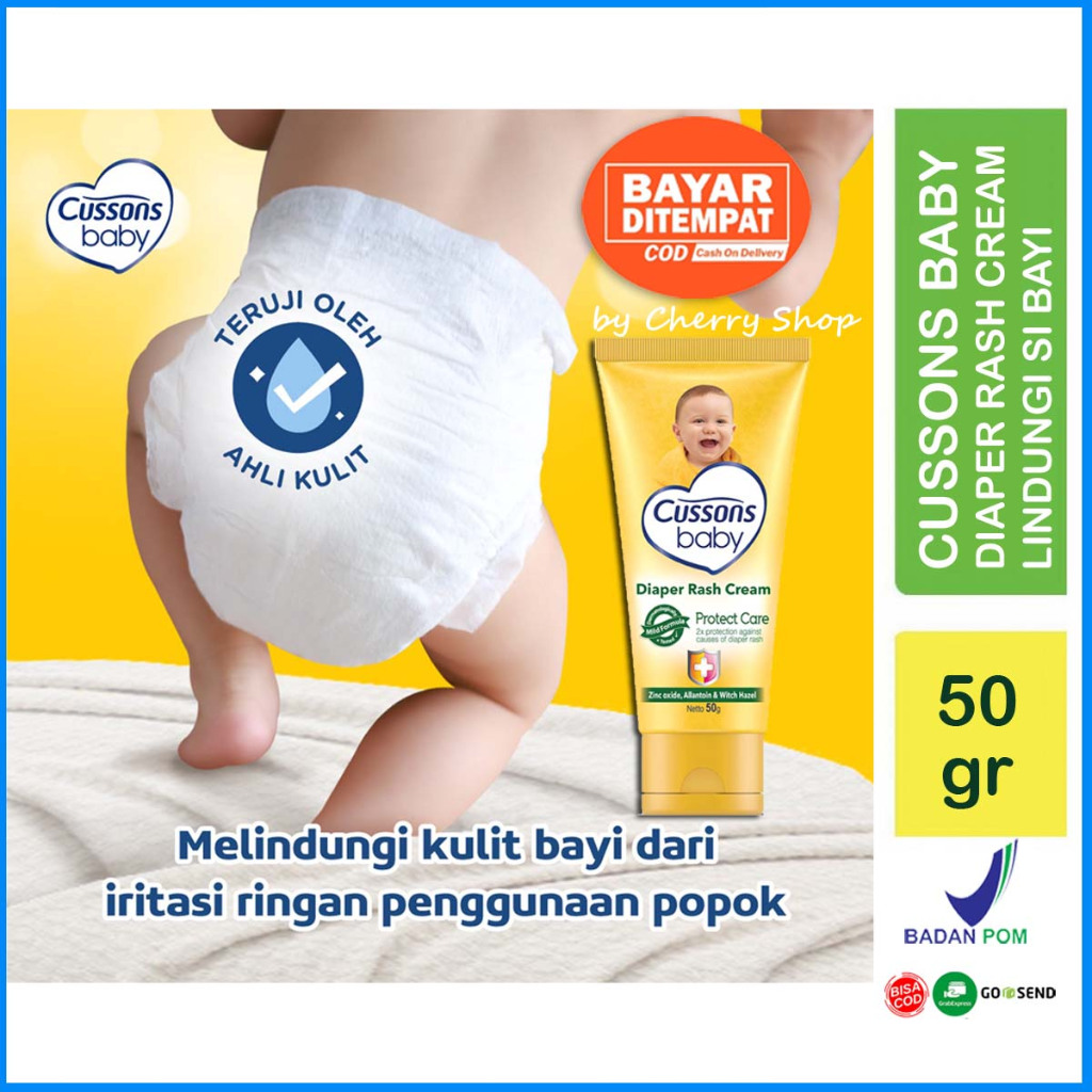 Jual Cussons Baby Cream Diaper Rash - Krim Bayi Anti Ruam Popok 50gr ...