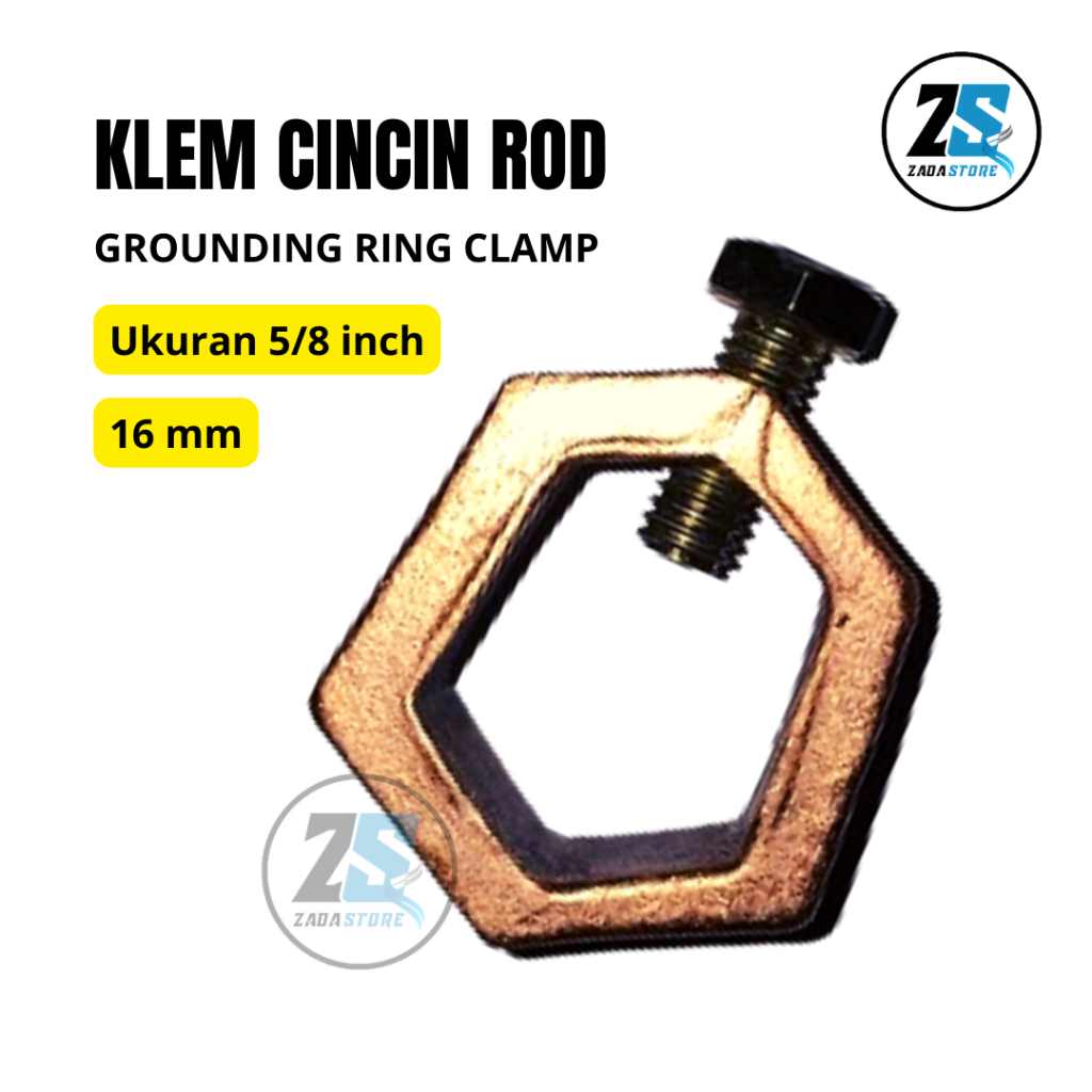 Jual Klem Cincin Tembaga Grounding Rod Clamp Rod Grounding Clam Ground ...
