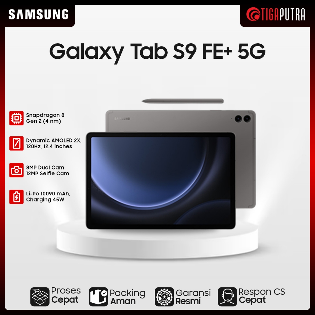 Jual Samsung Galaxy Tab S9 FE+ 5G (RAM 12GB, ROM 256GB, Video ...