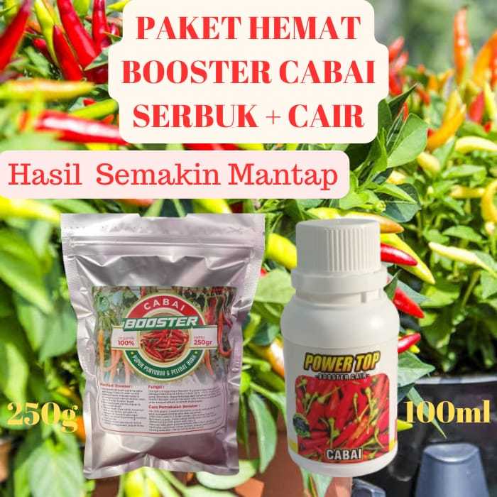 Jual PAKET PUPUK BOOSTER CABAI SERBUK & BOOSTER CAIR - PUPUK PELEBAT CABAI SUPER - MEMPECEPAT ...