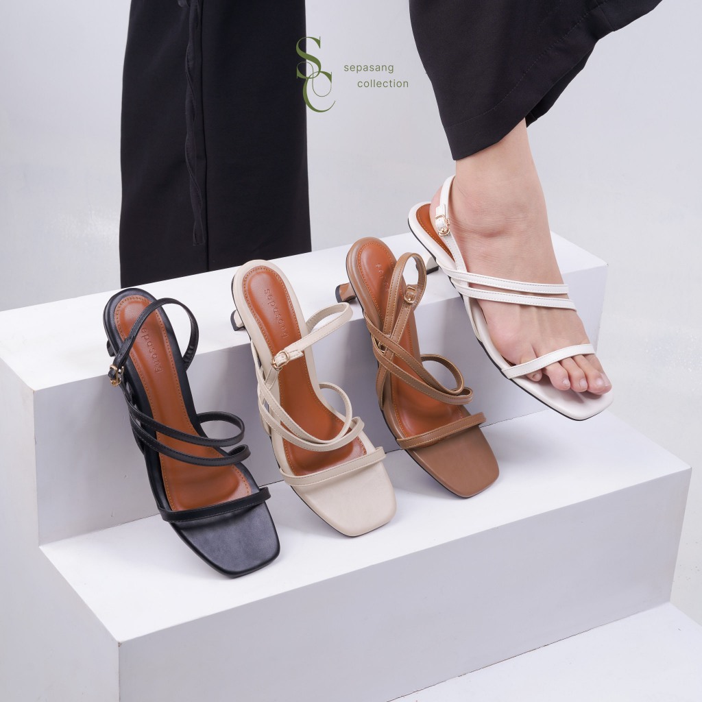 Jual SEPASANG COLLECTION Isla Sandal Heels Wanita Hak 3 Cm | Shopee ...